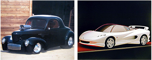 Vintage Coupe Classic Racing Sports Car Two Set 8x10 Wall Decor Art ...