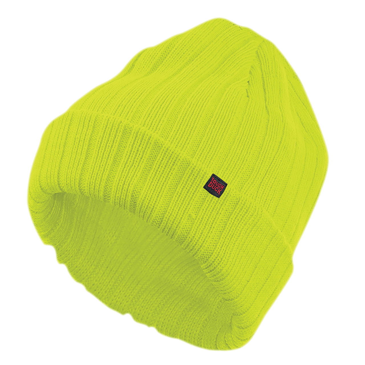 Tough Duck Chunky Knit Fluorescent Green Watch Cap i45916