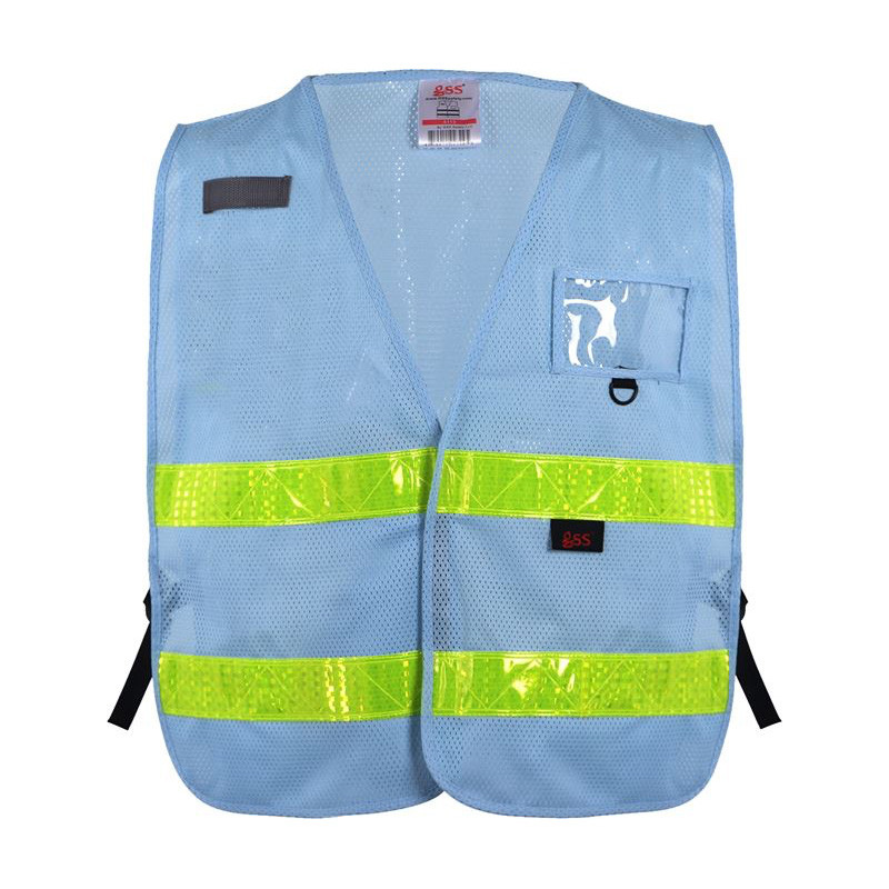 GSS Non-ANSI Enhanced Visibility Sky Blue Mesh Vest 4115