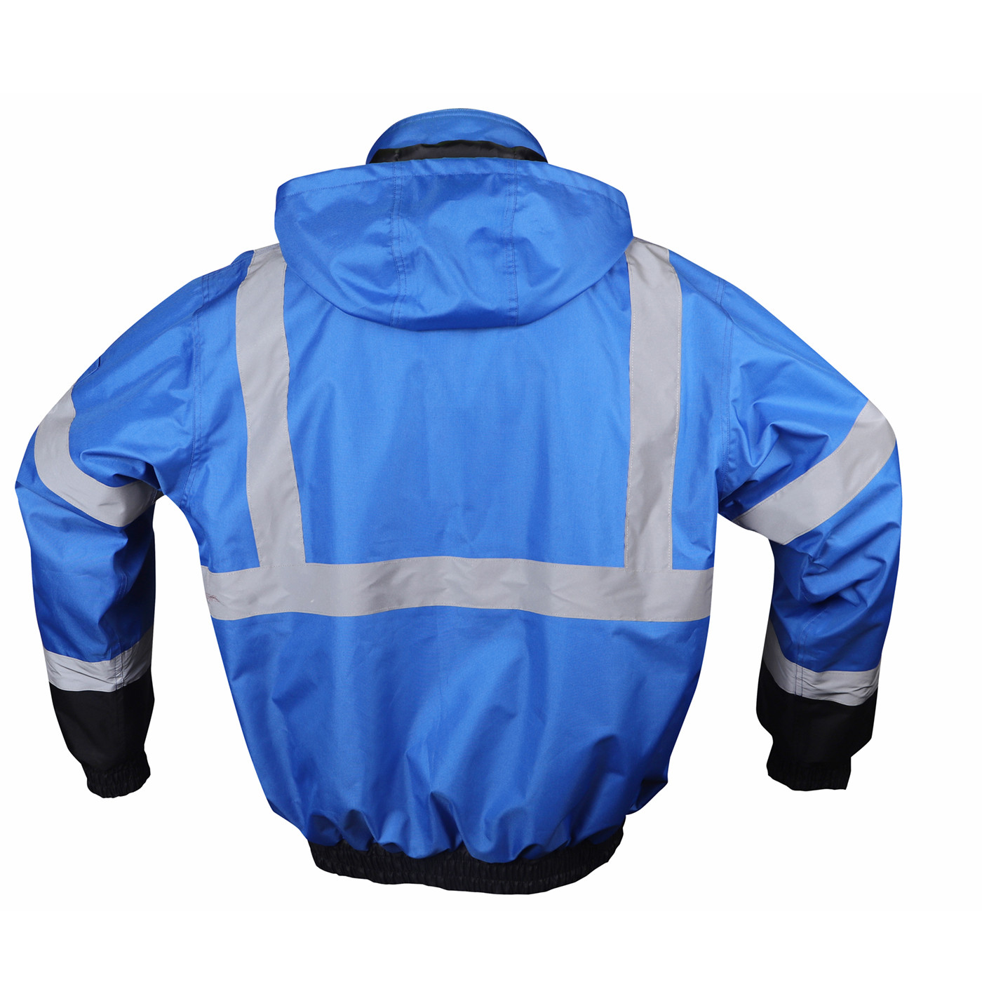 GSS Non-ANSI Enhanced Visibility Blue Black Bottom Bomber Jacket 8013