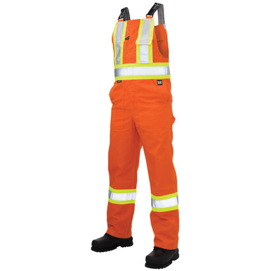 Tough Duck Class 1 Enhanced Vis Orange Two-Tone X-Back Overalls S769