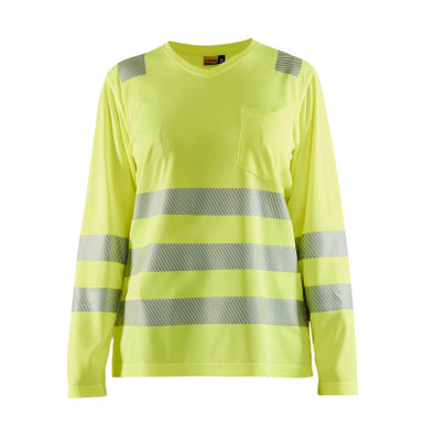 Blaklader Class 3 Hi Vis Yellow Long Sleeve T-Shirt Women's 349710133300