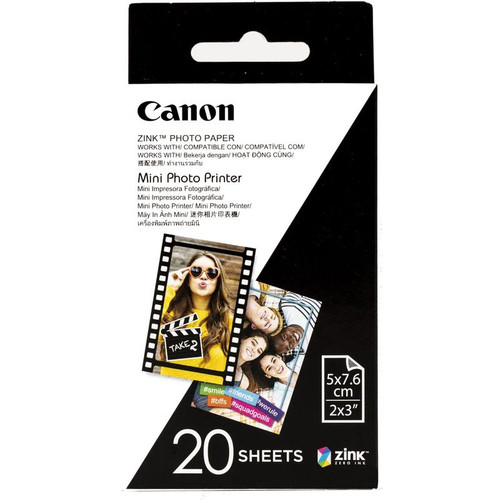 Canon Zink Mini Photo Printer Paper for Canon Inspic 20 Sheets 2 X 3 ...
