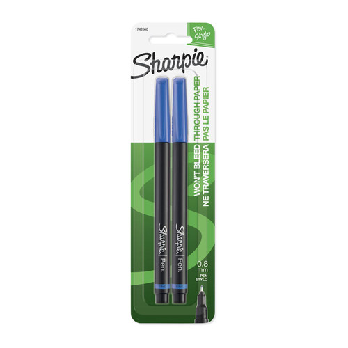 SHARPIE Pen Fine Blu Pack 2 Box of 6 (D-SH1742660) shop at AUSTiC SHOP