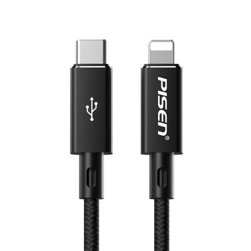 PISEN Lightning to USB-C PD Fast Charging Cable (1M) - Black, Support ...