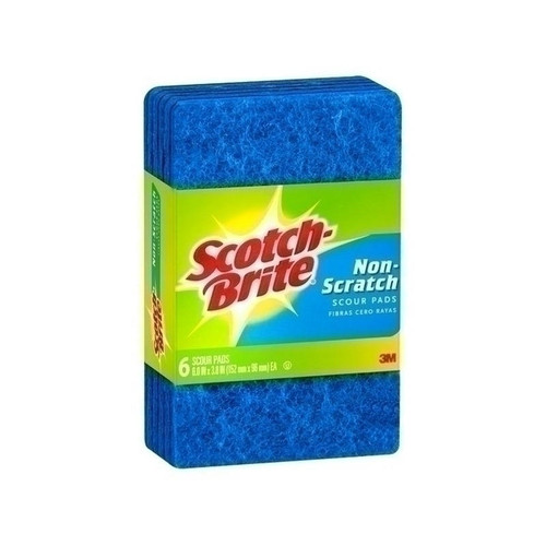SCOTCHBRITE Blue Non-Scratch Scourer 6-Pack - Box of 5