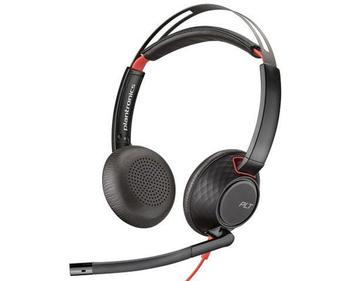 POLY-P Blackwire 5220 Headset, USB-A, 3.5mm corded, Binaural, Noise ...