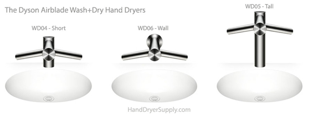 Dyson Airblade Wash+Dry WD04 Short Faucet Hand Dryer