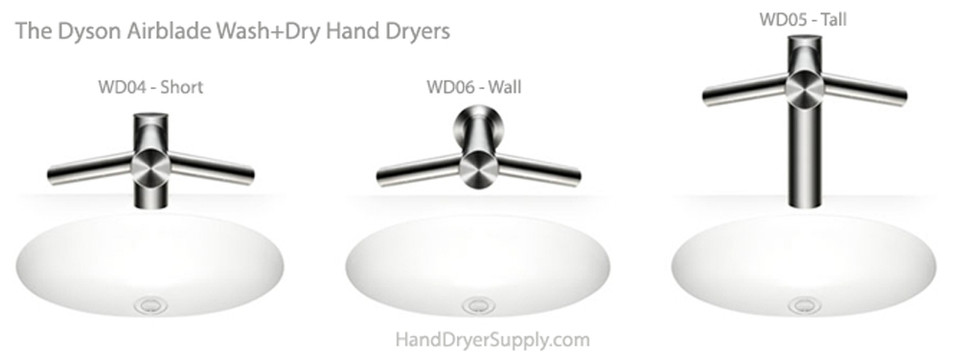 Dyson Airblade Wash+Dry WD04 Short Faucet Hand Dryer