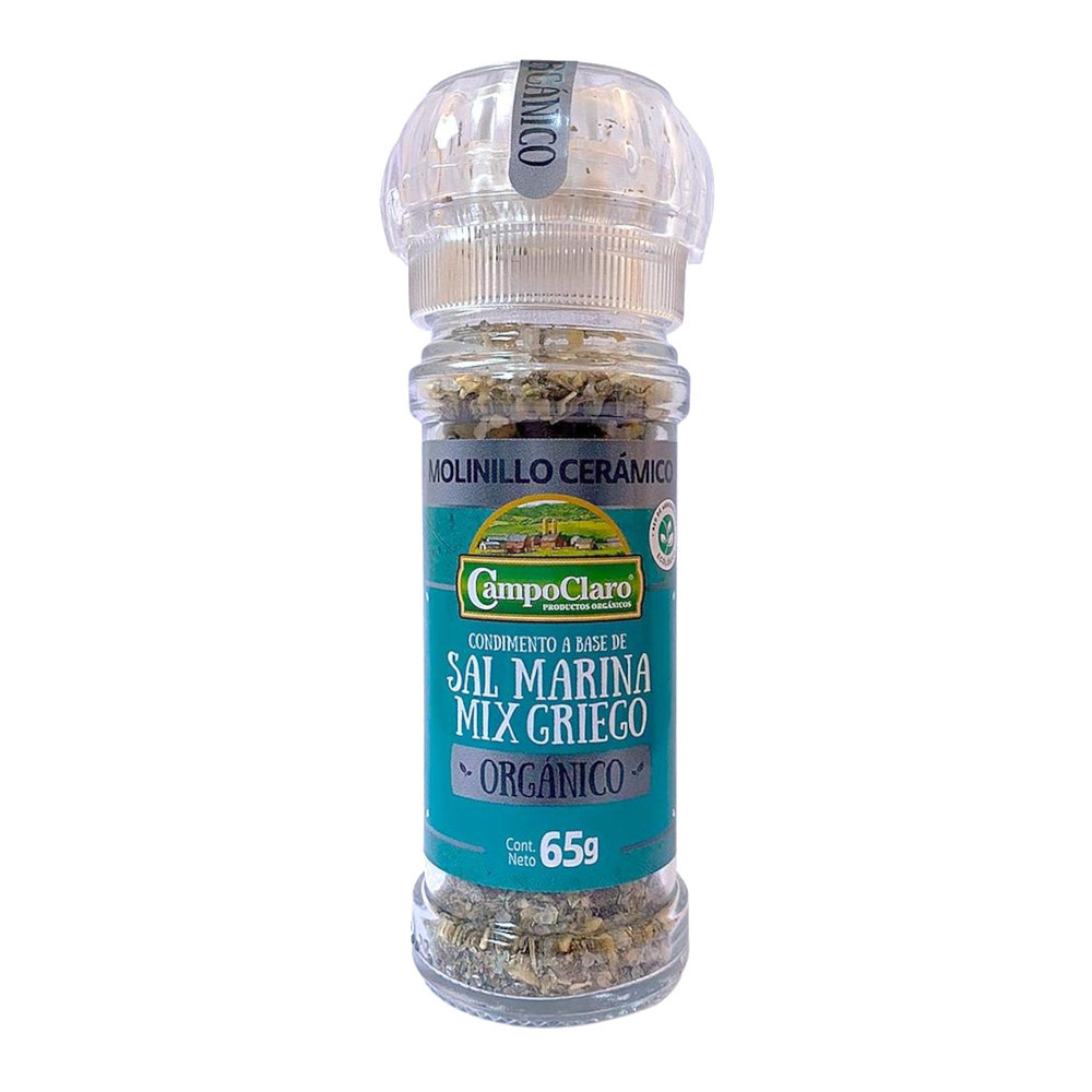 Campo Claro Organic Greek Sea Salt-Based Seasoning Mix Grinder Sal ...