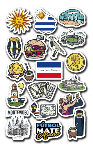 Uruguay Football Stickers Pack - Waterproof UV Stickers