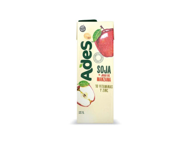 Ades Sabor Manzana Soja & Jugo de Manzana - Libre de Gluten, 1 l / 33.8 ...