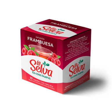 La Selva Tea Infusion Raspberry Flavor in Bags Té de Frambuesa en ...