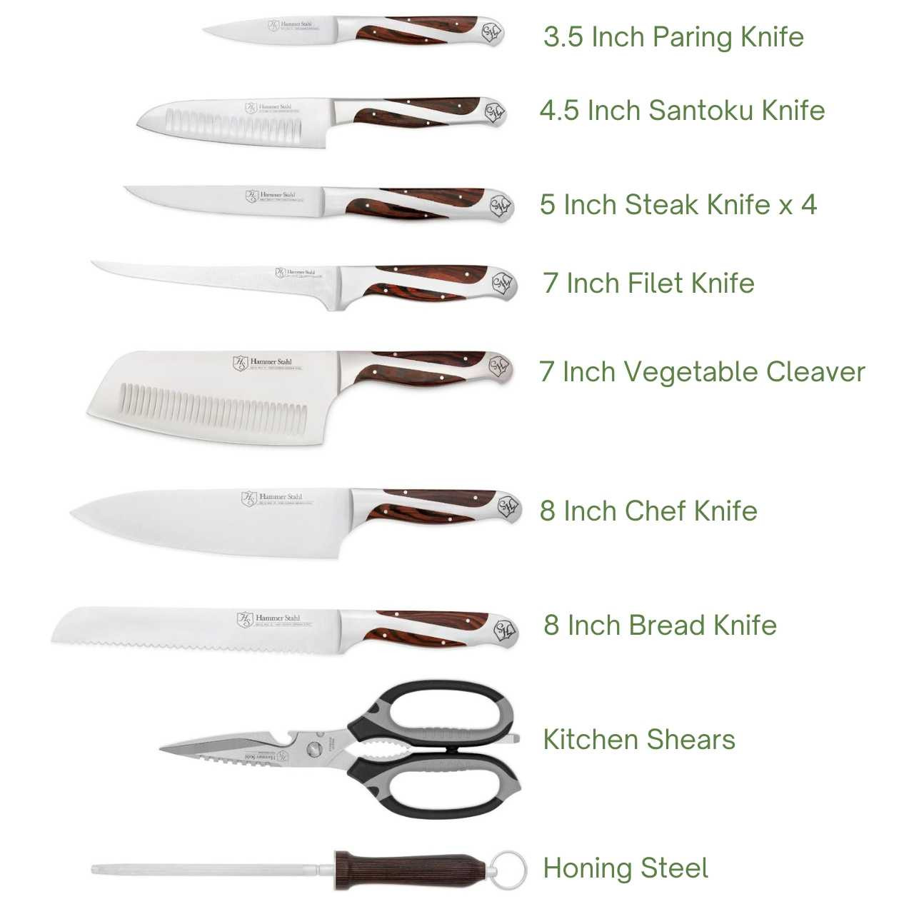 Hammer Stahl 12 Piece Cutlery Essentials Set | BYC