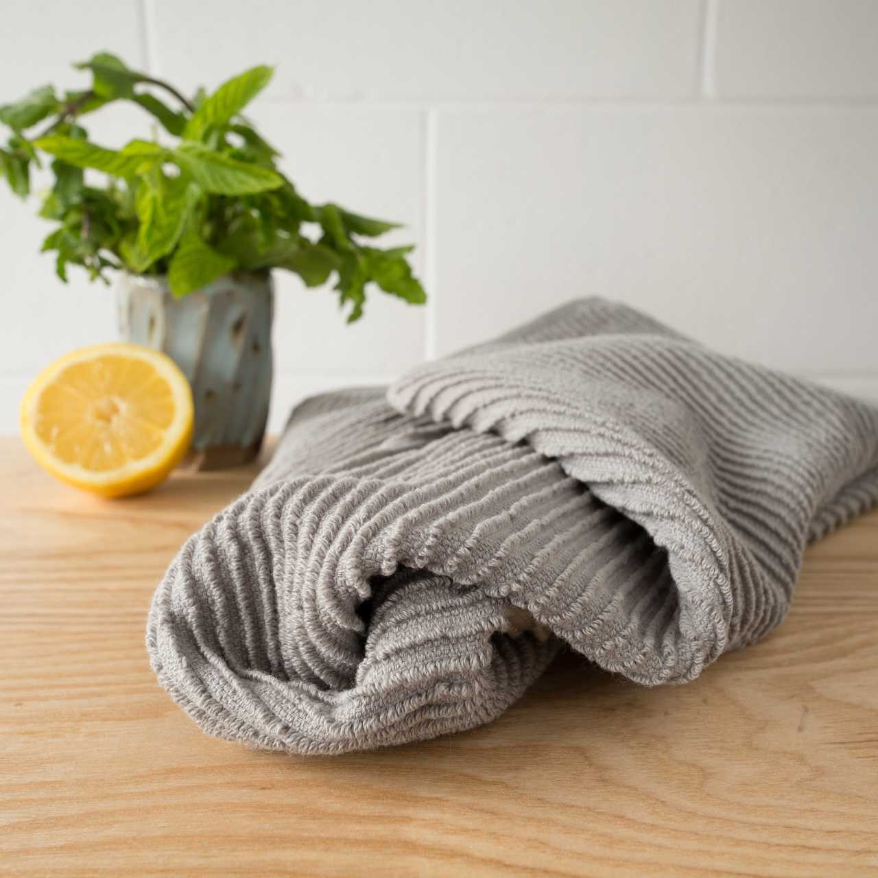 Now Designs Ripple London Gray Dish Towel| Because You Cook