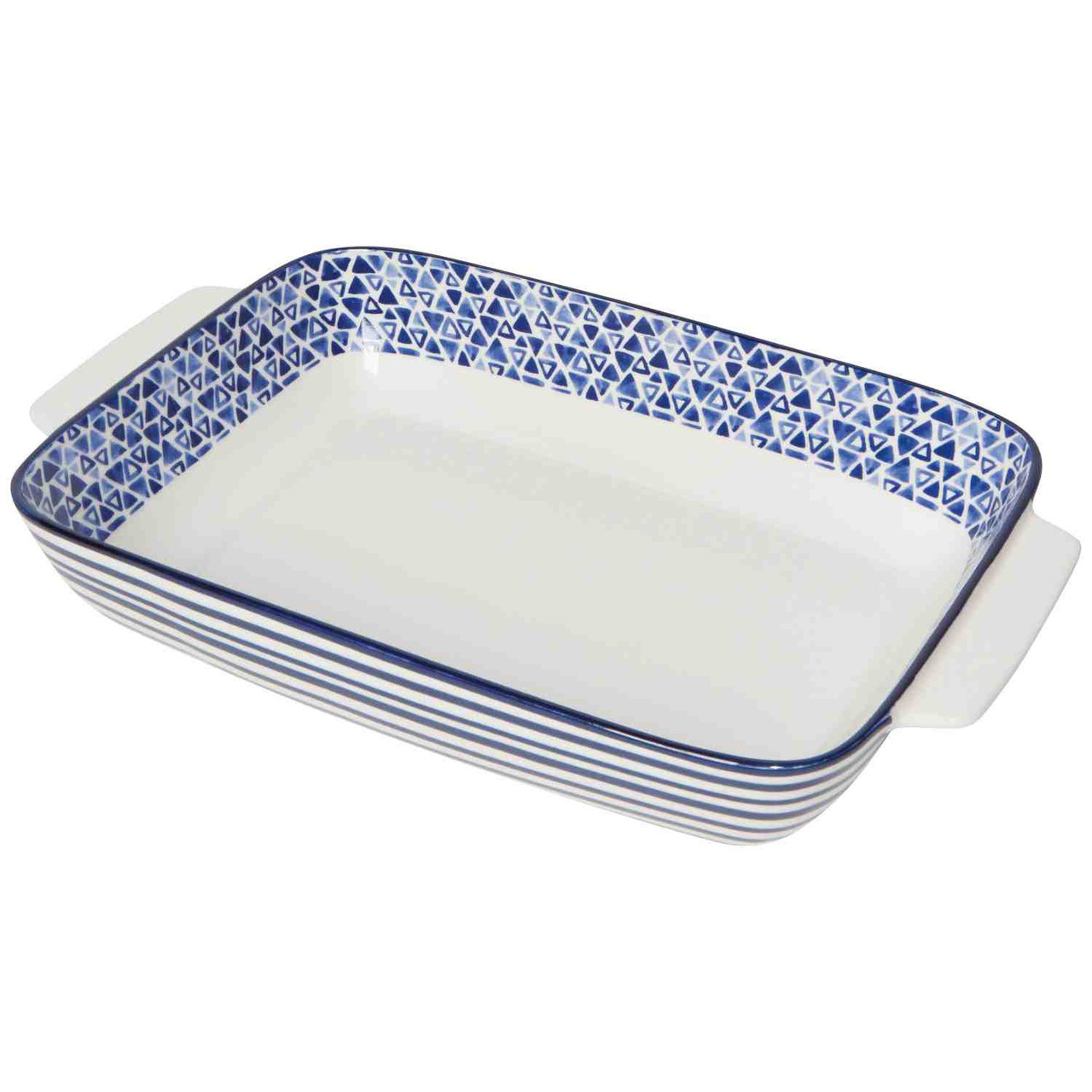 Now Designs Indigo Triangles 9x13 Baking Dish | BYC
