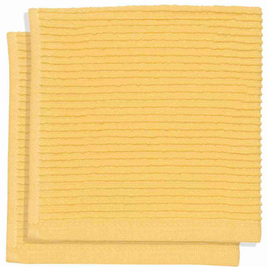 Now Designs Ripple Lemon Yellow Cotton Dish Cloths | BYC