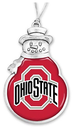57470 Ohio State Buckeyes Snowman Team Logo Ornament - Gidget's Emporium