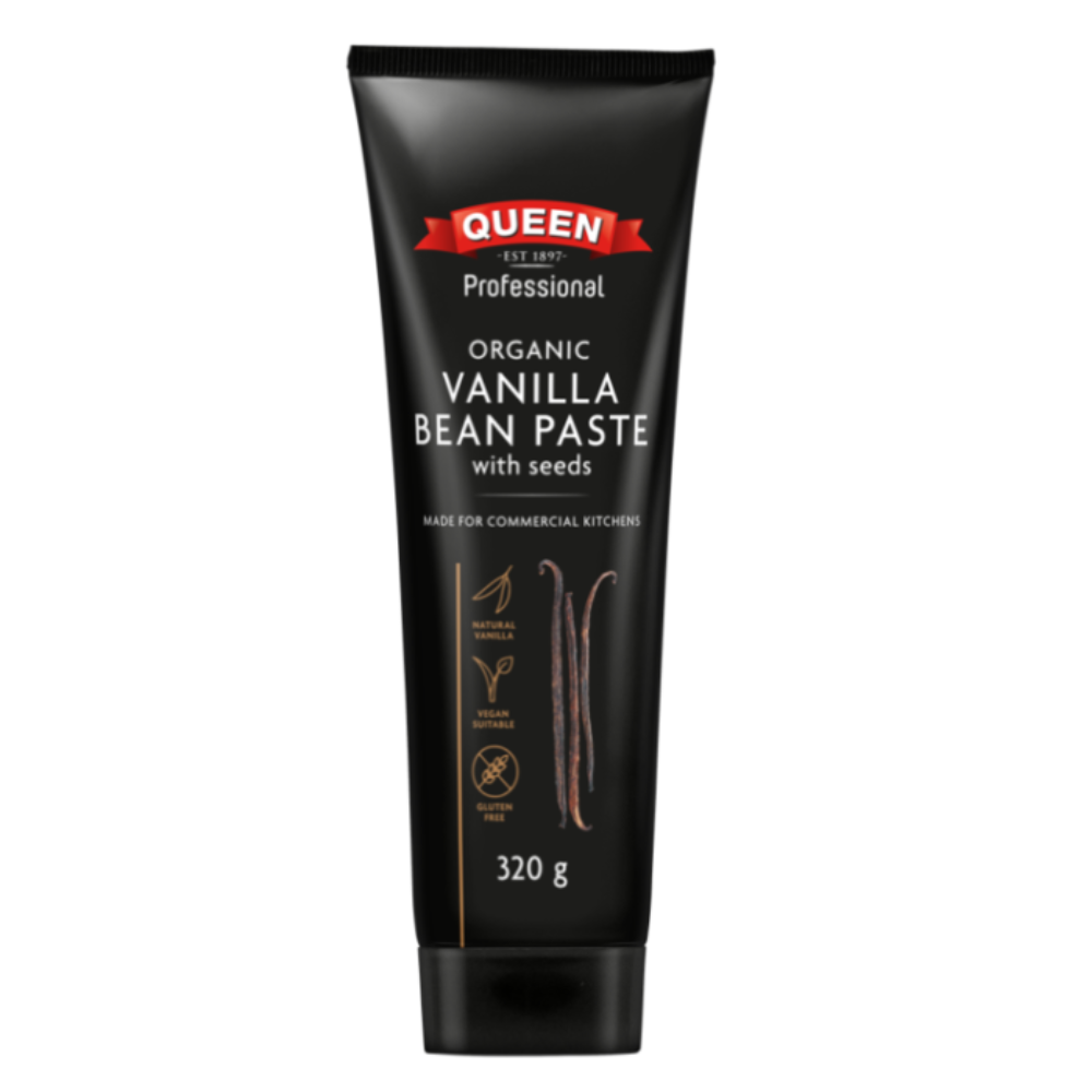 Queen Organic Vanilla Bean Paste With Seeds 320g - Padstow Food Service ...