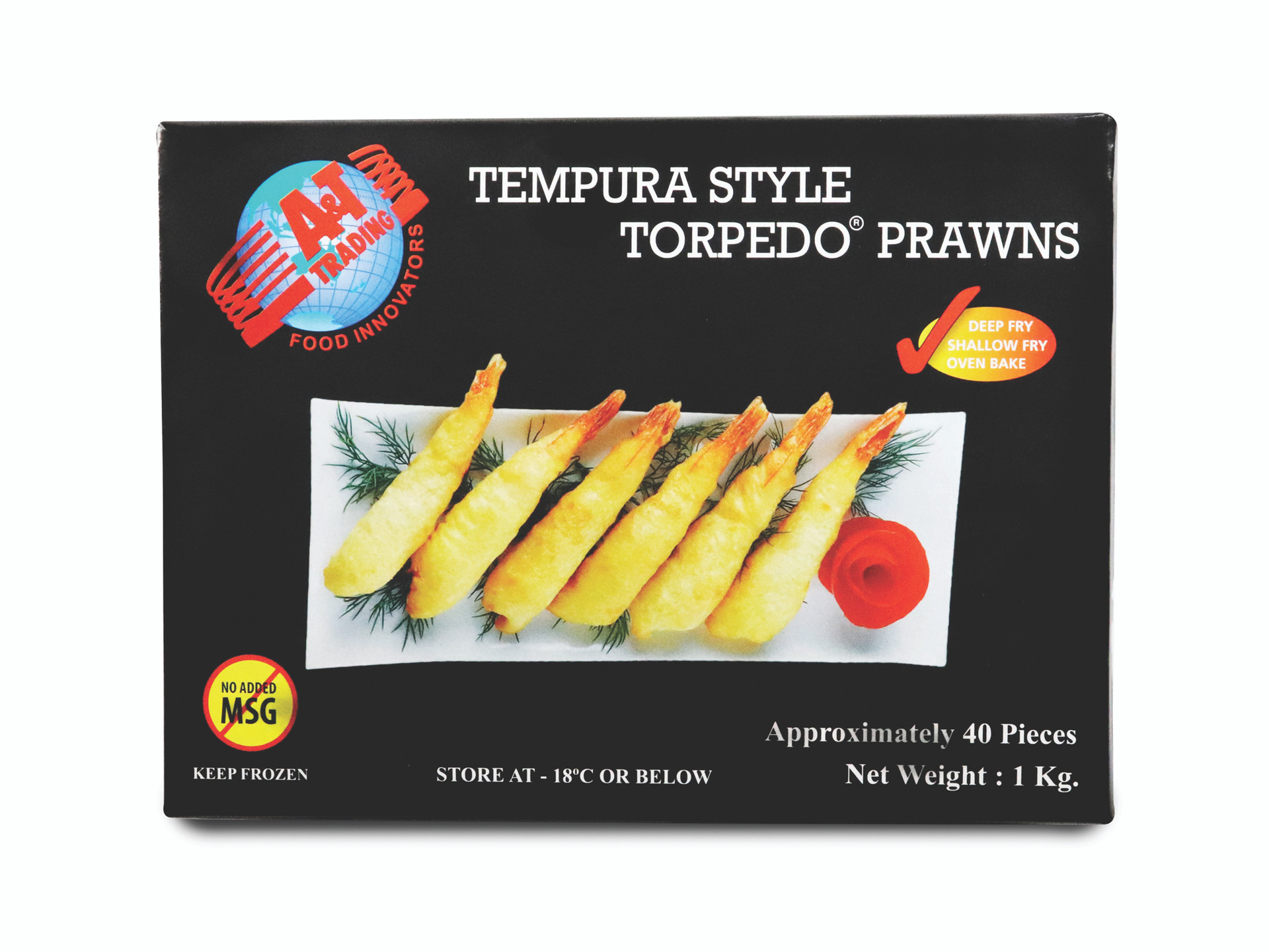 A&T Tempura Torpedo Prawns 1kg