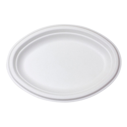 Small Oval Natural Fibre Plates | Compostable & Biodegradable