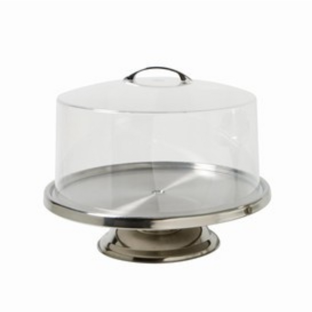 Acrylic Cake Cover With Chrome Handle 30cm