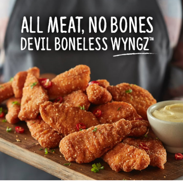 Inghams Boneless Devil Chicken Wyngz 1kg