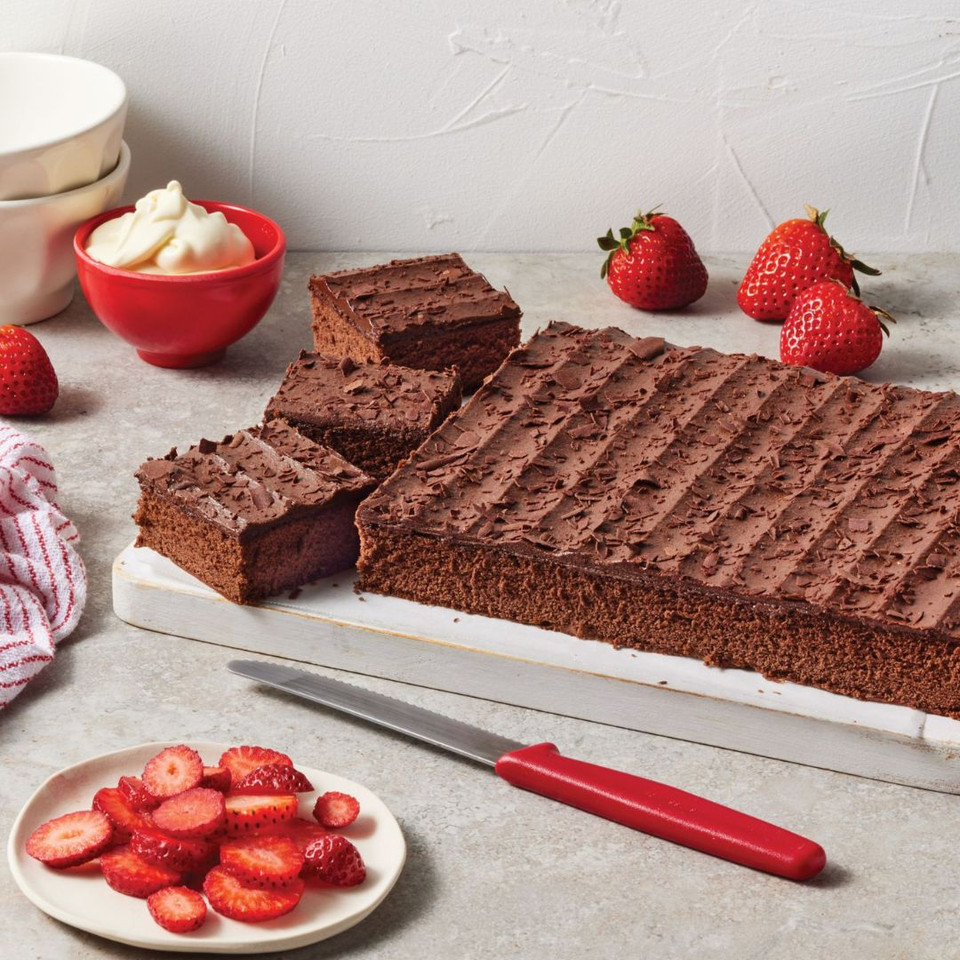 Catermate Chocolate Mud Slab Cake | Size is 30cm x 40cm