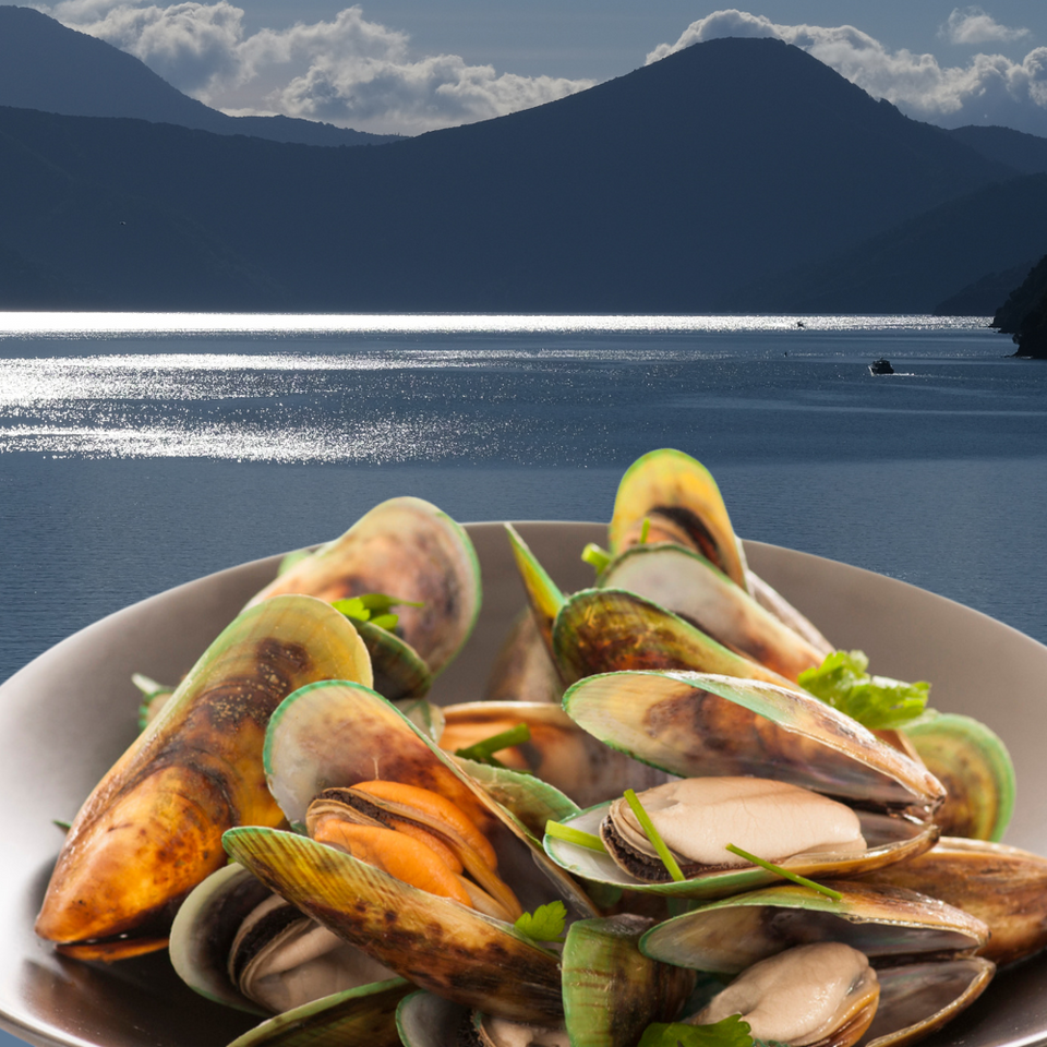 New Zealand Greenshell ¢ Whole Mussels 1kg | United Fish Co