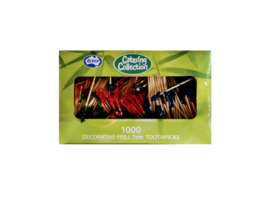 Toothpicks Frilled 2.5Inch - 1000 - Padstow Food Service Distributors