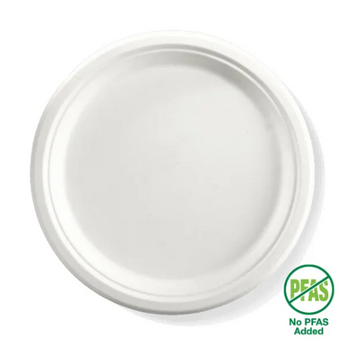 Biopak White Round Large 10" Dinner BioPlates 125 Pack - Padstow Food ...