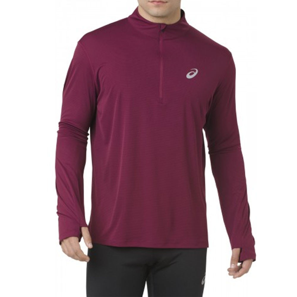 Asics Silver LS Half Zip Running Top | SportsShoes.com