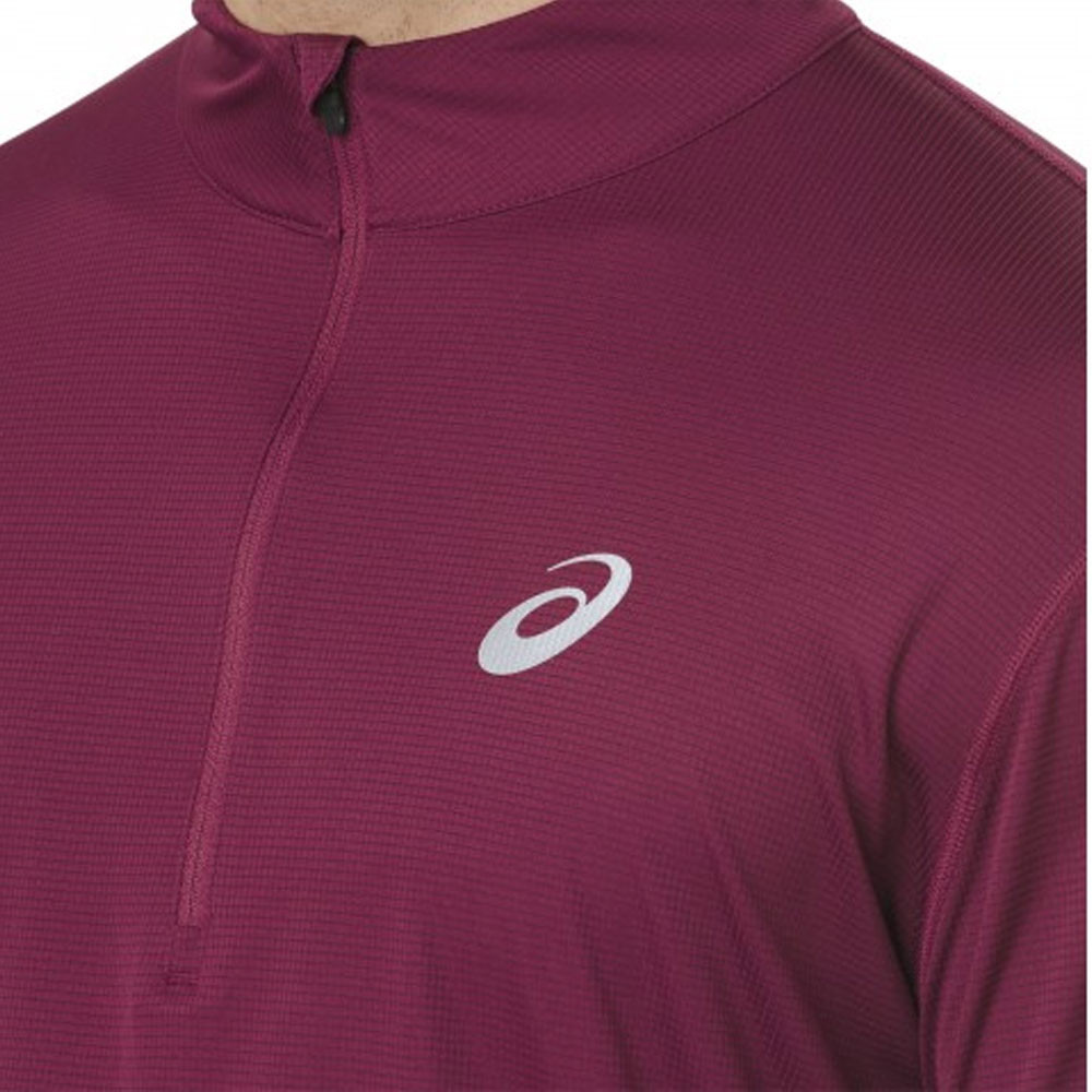 Asics Silver LS Half Zip Running Top | SportsShoes.com