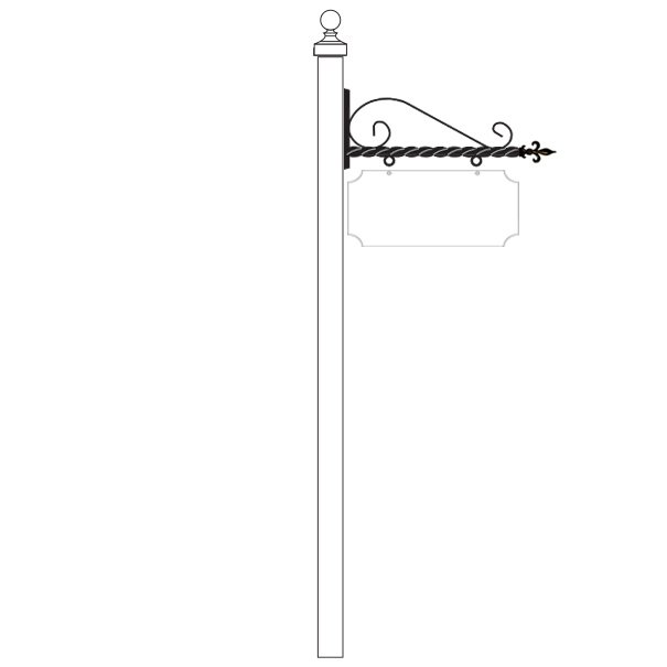 BUILD-IT DISPLAY includes POST-BRACKET-SIGN and HARDWARE - Metalcraft ...