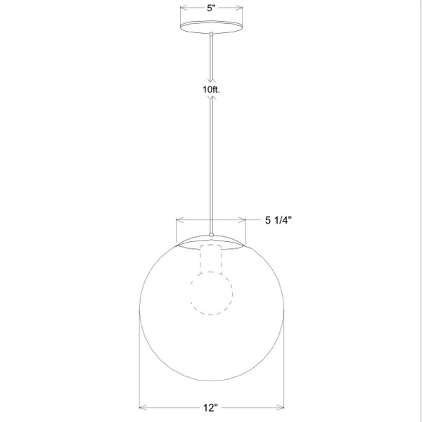 12 Inch Globe Pendant