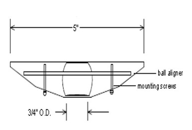 Special Ball-aligner Canopy for Sloped Ceilings - Hip Haven