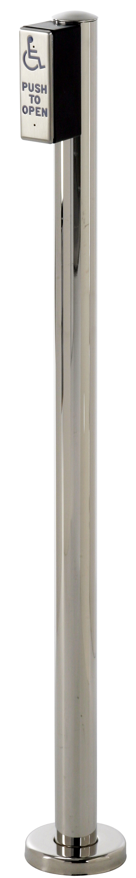 42" X 6" Square Bollard | Push Plate Actuator