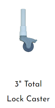 3 Inch Total Lock Casters For MJM Shower Chair
