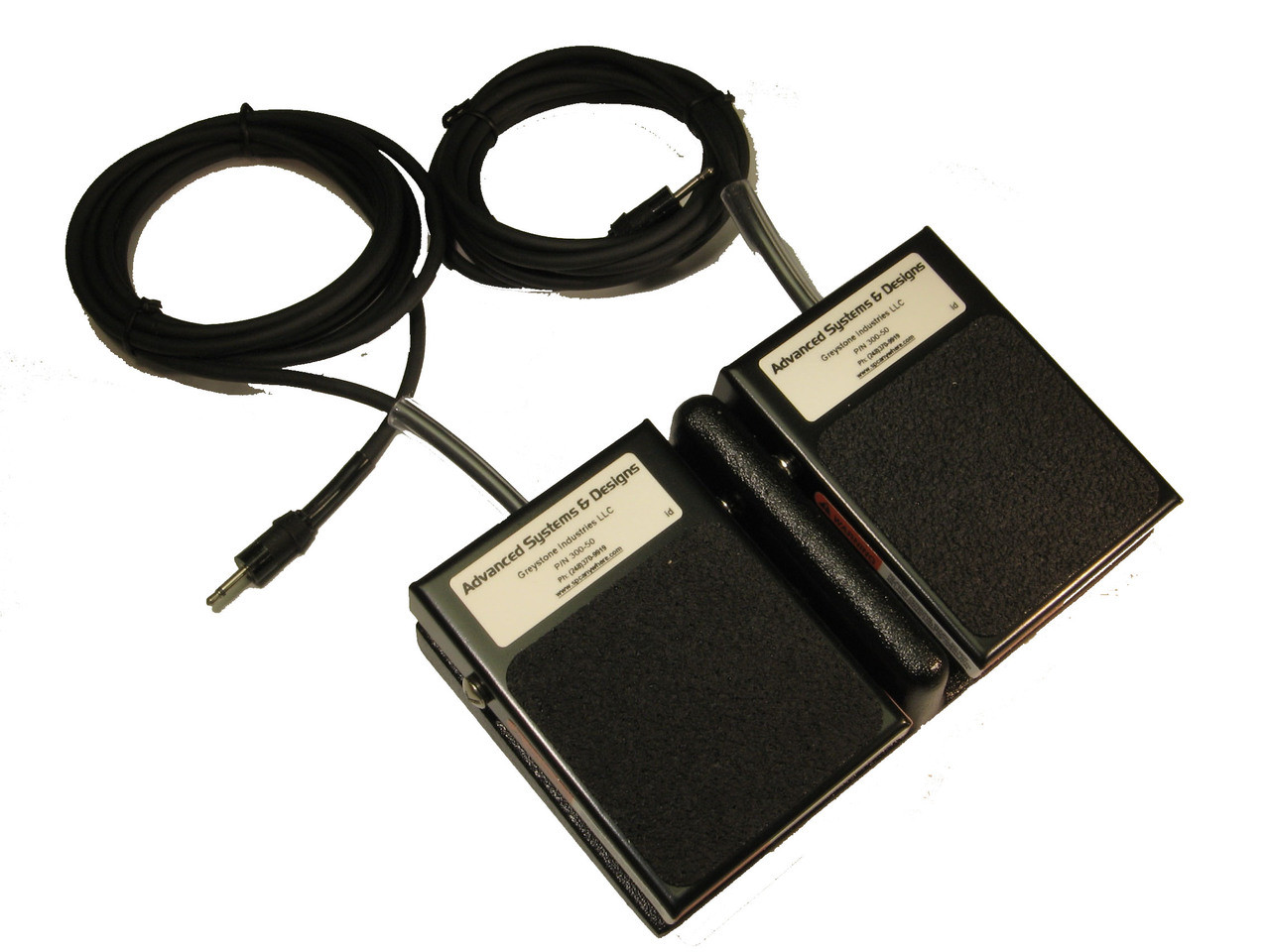 Twin Footswitch Plate Assembly with two 300-50 Footswitches