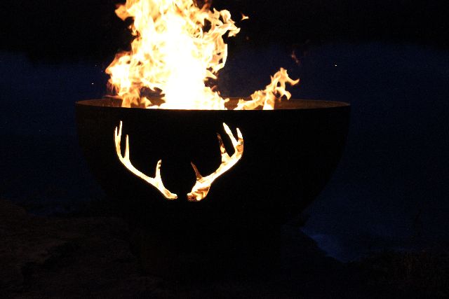 Fire Pit Art Antlers 36" Fire Pit - Whitetail Deer Antlers - The Fire ...