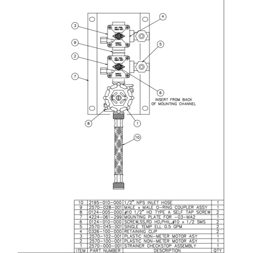 Acorn 2590-010-001 Single-Temp Non-Metering Air-Control Valve 0.5 GPM ...