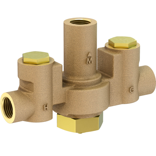 Acorn ET71-1-BVS-OTG Thermostatic Mixing Valve with Ball Valve Shut-Off ...