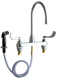 Chicago Faucets 1102-GN8AE3-317AB Deck-Mounted Manual Sink Faucet 8 ...