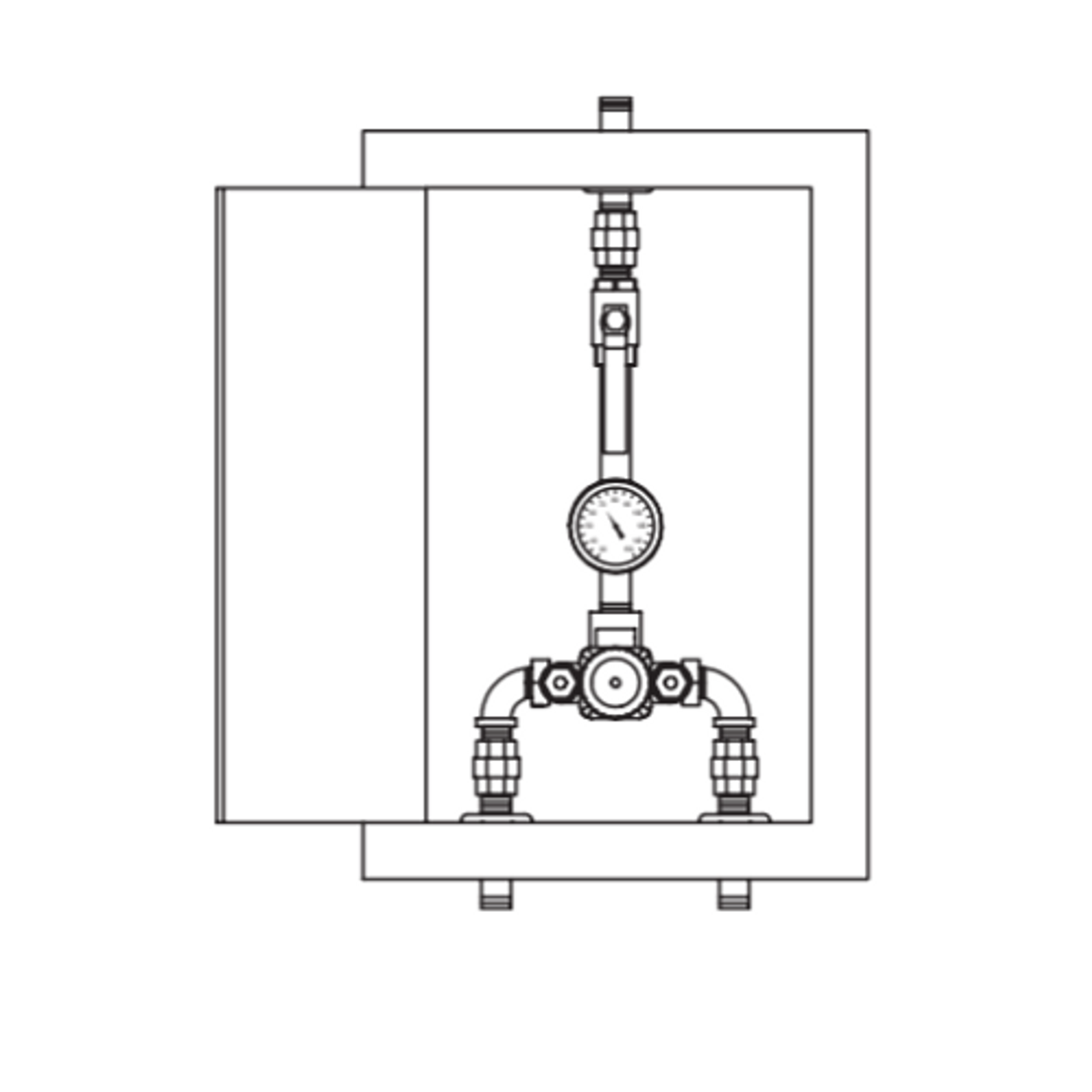 Symmons 7 900b Tempcontrol Thermostatic Mixing Valve And Piping Assembly