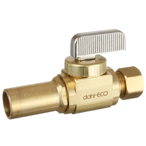 Dahl 521-23L-31 Mini-Ball Valve 1/2 Dahl Press X 3/8 OD Comp