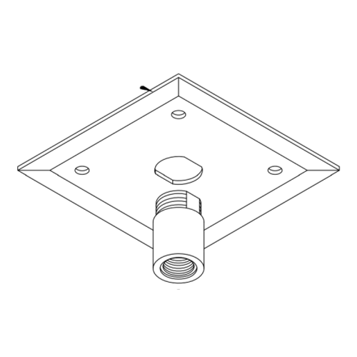 Willoughby S005435 Stainless Steel Mounting Plate 5" x 5"