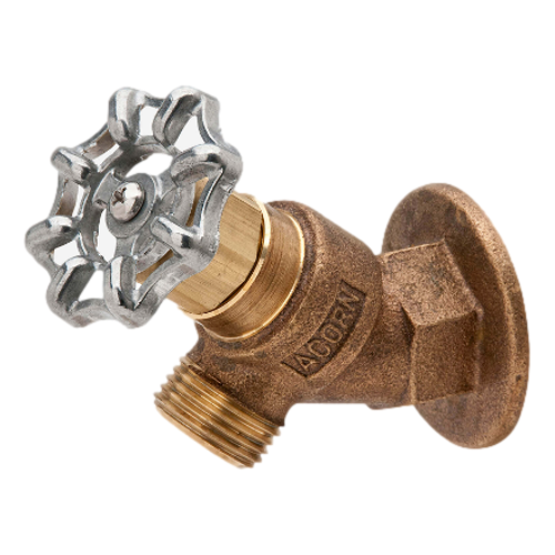 Acorn 8120-LF Bent Nose Hose Valve W/Wall Flange