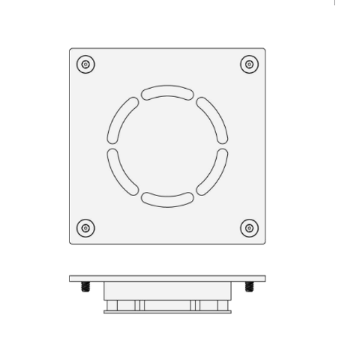 Whitehall Manufacturing WHDG-5SQ Grate Zurn Drain 5" Square