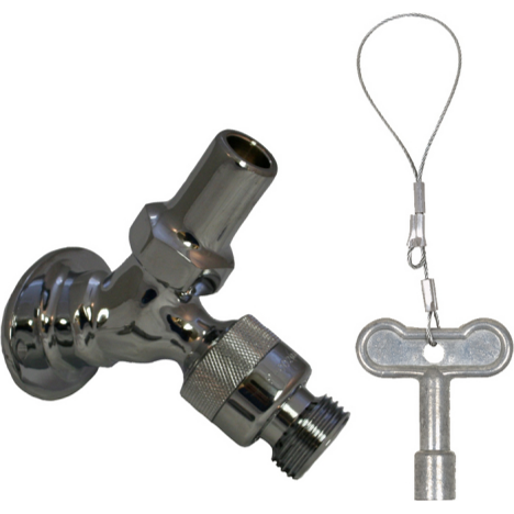 Prier C-255CP.75 3/4" FPT Vandal Proof Key Angle Sill Faucet