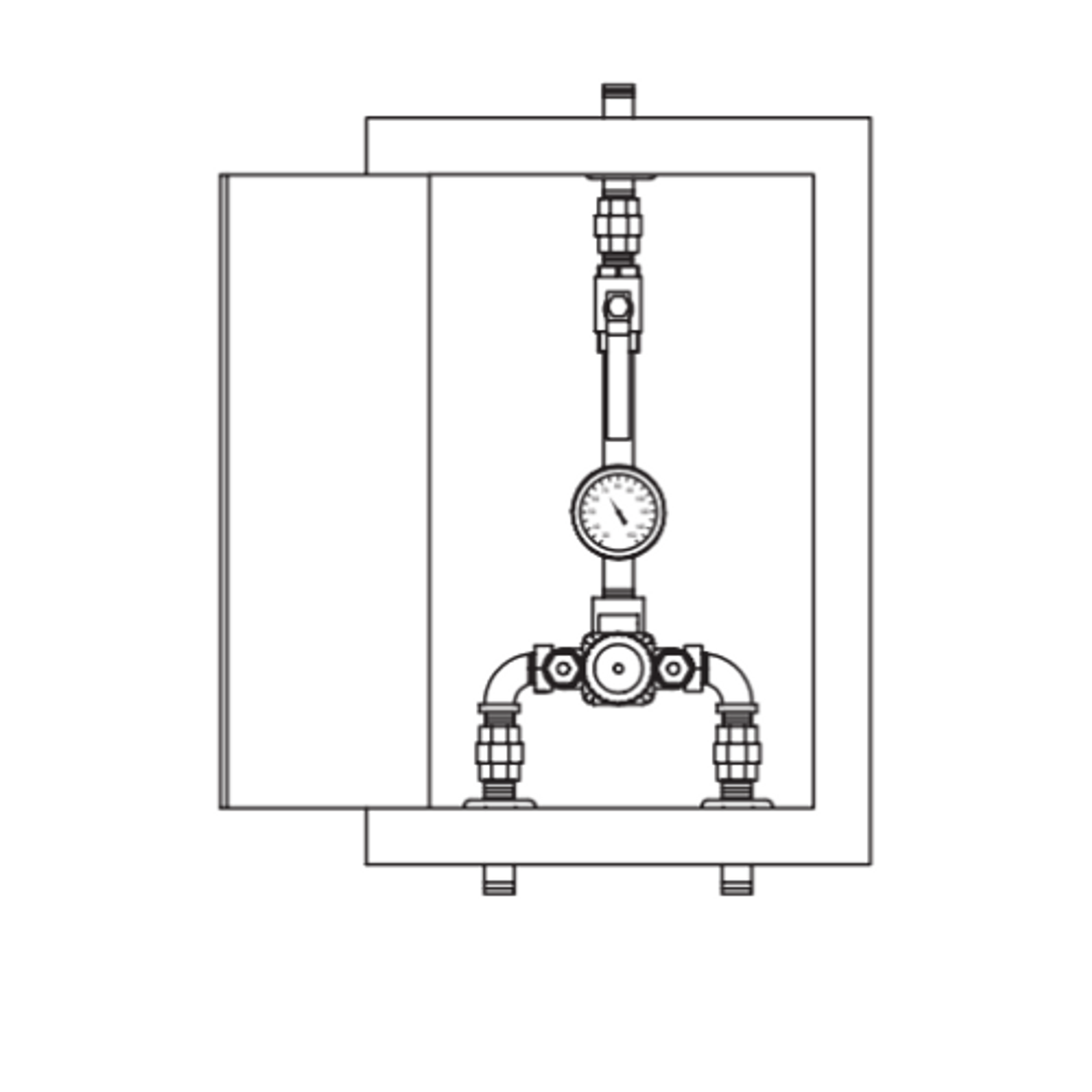 Symmons 7 700b M Tempcontrol Thermostatic Mixing Valve And Piping